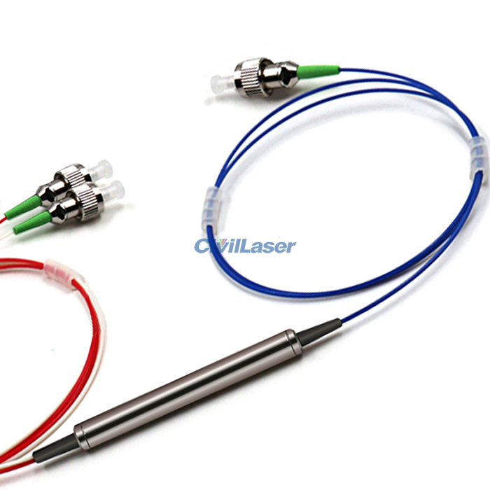 1064nm Three-port Fiber Optic Circulator FC/APC Fiber Steel Tube ...