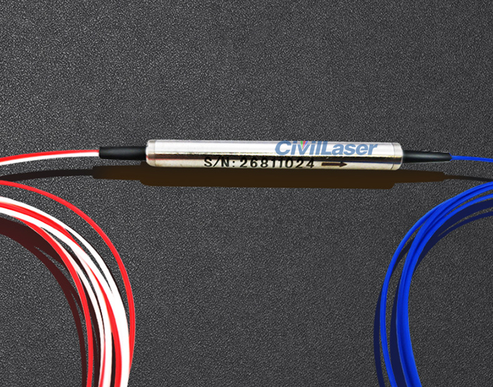 1064nm Three-port Fiber Optic Circulator FC/APC Fiber Steel Tube ...