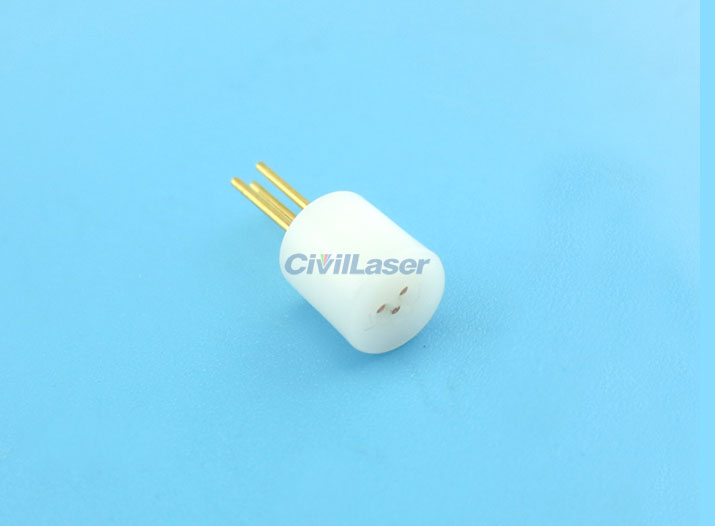 White Three-pins Laser Diode Test Socket Laser Diode Detector 5.5*13.5mm