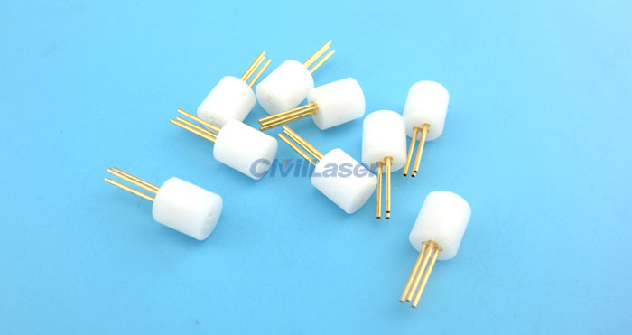 White Three-pins Laser Diode Test Socket Laser Diode Detector 5.5*13.5mm