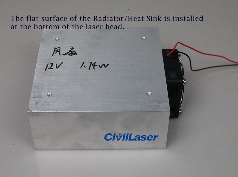 Laser radiator/Heat sink and cooling fan used in high power laser head ...