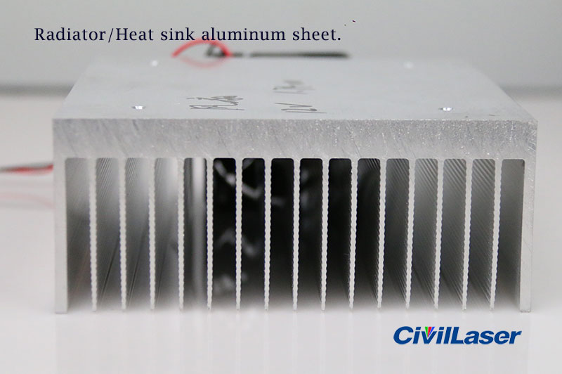 Laser radiator/Heat sink and cooling fan used in high power laser head ...
