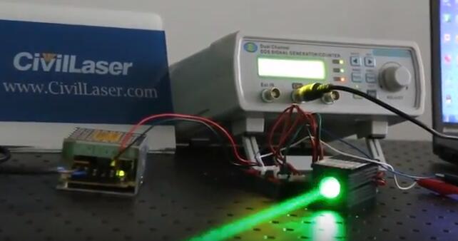 532nm 60mW Green Laser Module Video TTL Modulation Demo – Laser ...