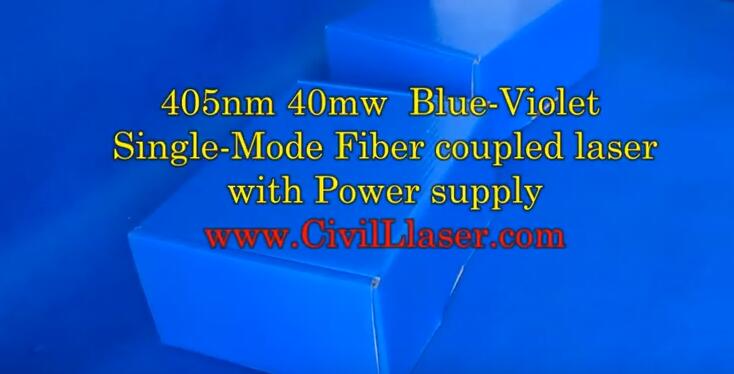 405nm 40mW Fiber Coupled Laser Video Operation Demo – Laser technology ...