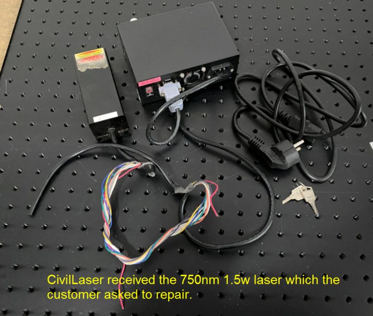 CivilLaser 750nm 1500mw Near IR laser source maintenance Report – Laser ...