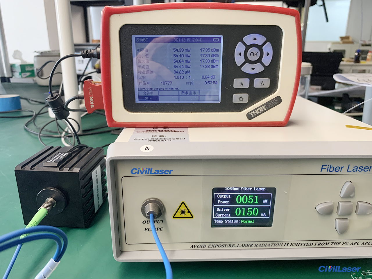 1064nm 100mW SM Fiber Laser System — Power Stability Test – Laser ...